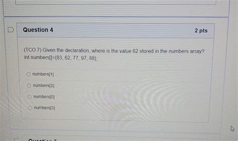 Solved Question 1 2 Pts Tco 7 Unlike Regular Variables