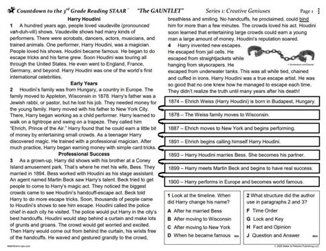 6th Grade Reading Staar Review Printable Pdf Template