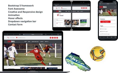 Football Templates Responsive Html Bootstrap Template Football