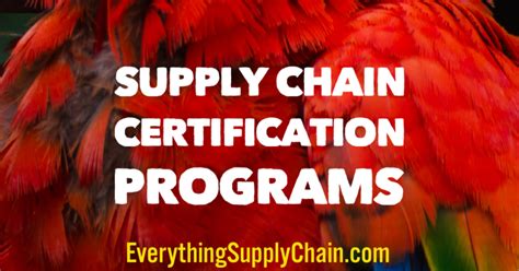 Top Supply Chain Certification Programs