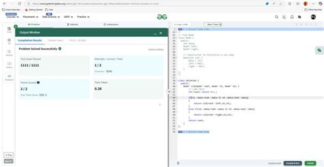Gfg160daysofcode Geeksforgeeks Codingchallenge Bst Amit Mondal