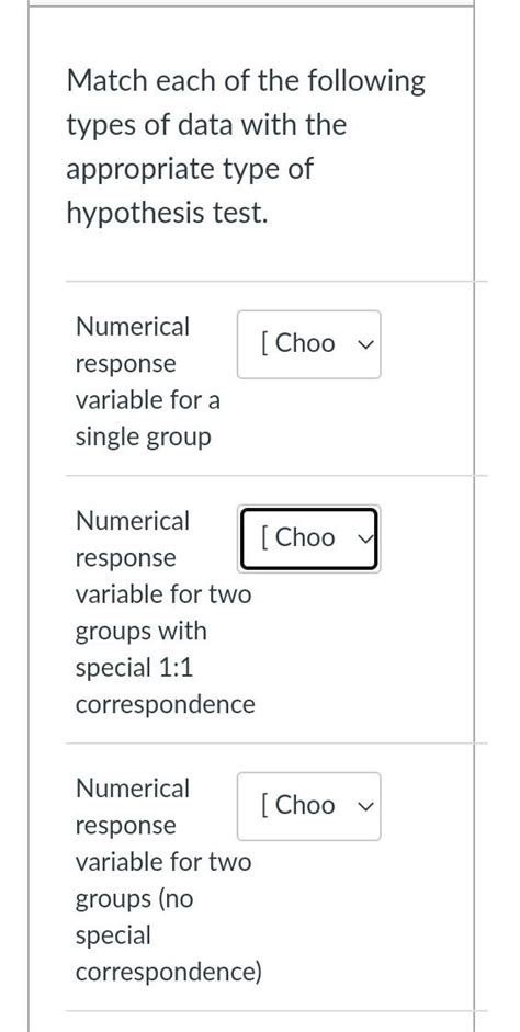 Match Each Of The Following Types Of Data With The Chegg