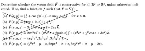 Solved Determine Whether The Vector Field F Is Conservative