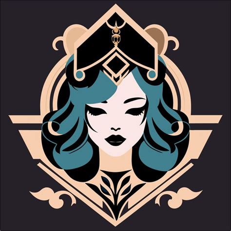 Premium Vector Art Deco Aesthetics Woman S Head With Angular Flair