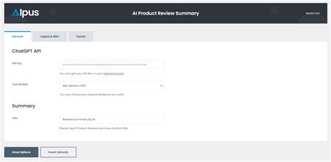 Alpus Ai Product Review Summary Plugin Docs