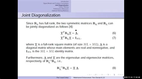 array signal processing lecture 5 hebrew youtube