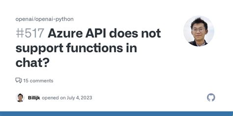 Azure API Does Not Support Functions In Chat Issue Openai Openai Python GitHub