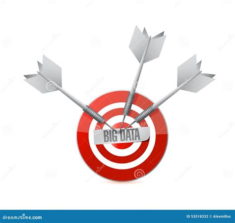 Big Data Target Sign Concept Illustration Stock Illustration