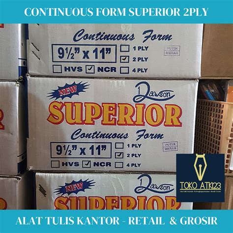 jual continuous form superior uk 9 5 x 11 rangkap 2 2 ply shopee