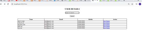 How To Display Only Data From Database On A Webpage Table Based In The