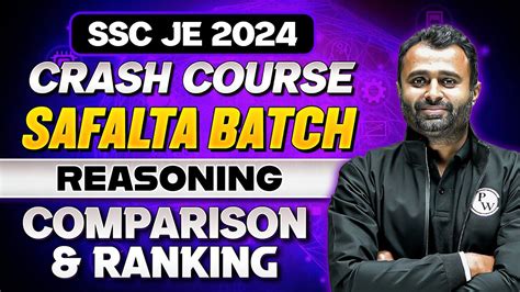Ssc Je Crash Course 2024 Reasoning 16 Comparison And Ranking Ssc