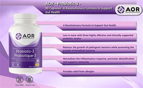 Aor Probiotic 3 90 Capsules Advanced Gut Health Complex For Women