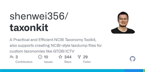 GitHub Shenwei Taxonkit A Practical And Efficient NCBI Taxonomy Toolkit Also Supports