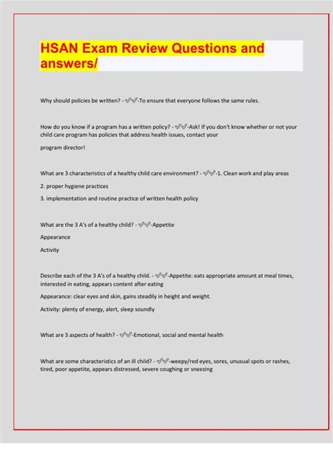 Hsan Exam Review Questions And Answers Hsan Stuvia Us