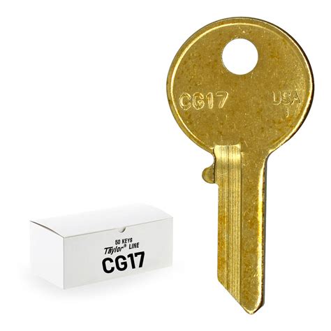 50 Pack Ilco Taylor Key Blanks Chicago Cg17 Brass Mba Usa Inc