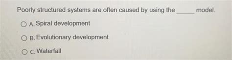 solved poorly structured systems are often caused by using