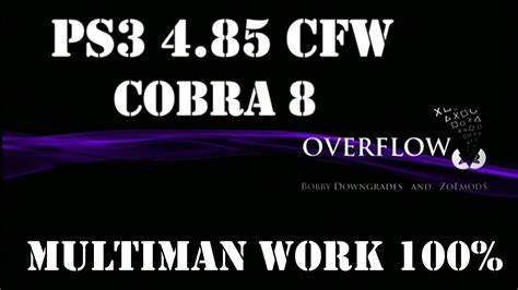 PS CFW OVERFLOW Cobra ALL Edition S Consoleinfo