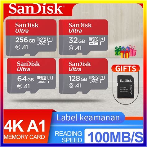 Jual 512GB Micro SD 32 64 128 256GB 512GB Kartu Memori 100MB S Ultra Class 10 Memory Card