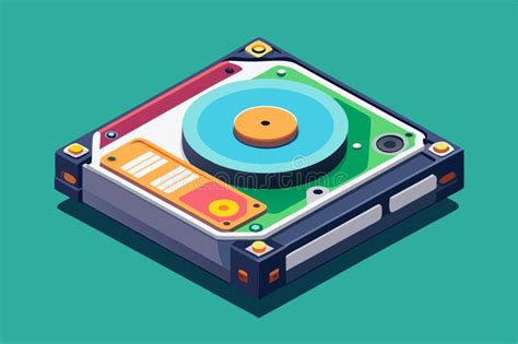 An Isometric Illustration Depicts A Colorful Customizable Hard Drive For Tech Enthusiasts