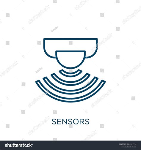 Sensors Icon Thin Linear Sensors Outline Stock Vector Royalty Free Shutterstock