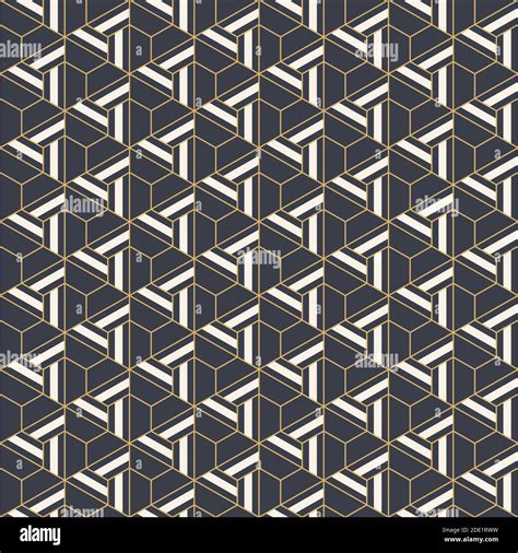 Abstract Seamless Pattern Modern Stylish Texture Linear Trellis Geometric Tiles With Triple