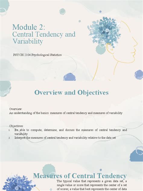 Ppt2 Central Tendency And Variability Pdf Variance Mode Statistics