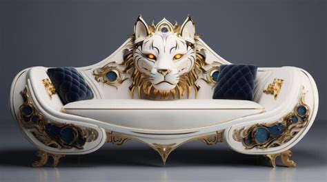 Premium Photo Luxurious Futuristic Classical Style Sofa Inspired By Wolf