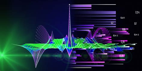 어두운 곳에 데이터와 녹색 점이 있는 추상 배경 다각형 그리드 색 알고리즘 그리드의 프리젠테이션 개념 빅 데이터 비즈니스 과학