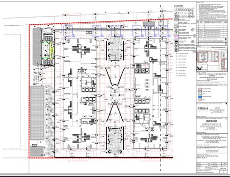Drainage Plan Cad Drawing For Residential Tower 1 200
