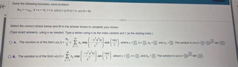 Solved Solve The Following Boundary Value Problem