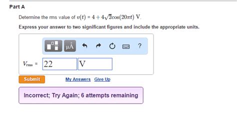 solved determine the rms value of v t 4 4 squareroot 2