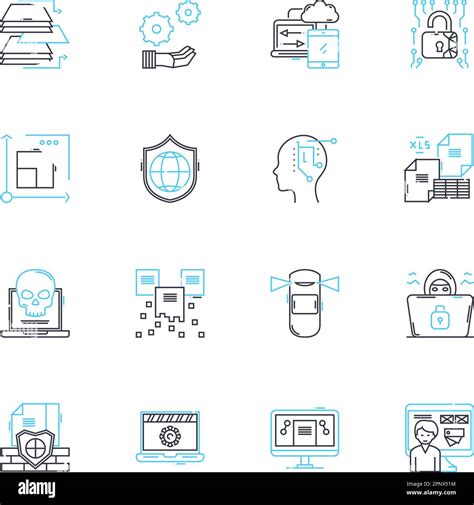 Classified Facts Linear Icons Set Confidentiality Secrecy