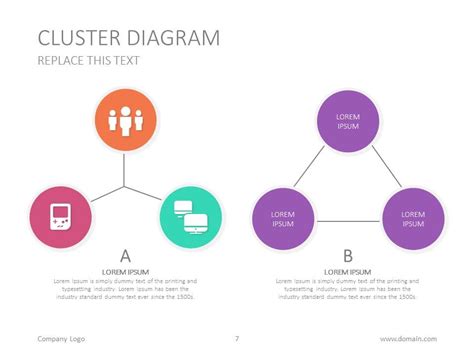 Cluster Diagram Powerpoint Slide Template 10 Stage Cluster D