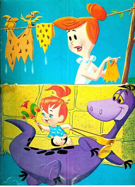 Pebbles And Bamm Bamm Paper Dolls Flintstones Cartoon