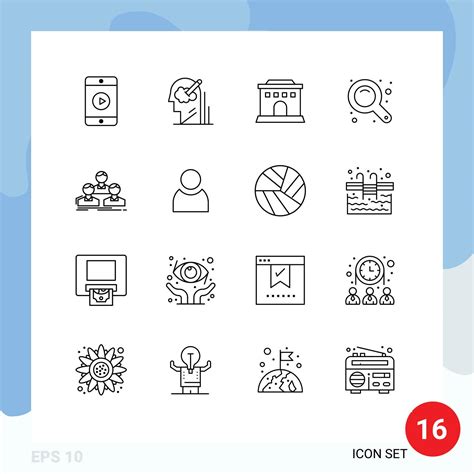16 Creative Icons Modern Signs and Symbols of employee zoom tool ...