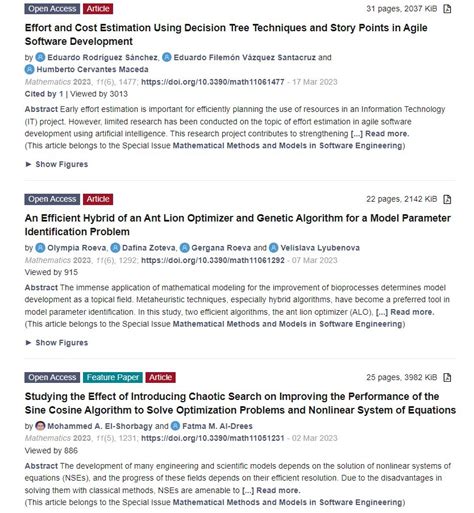 mdpiopenaccess s special issue on software engineering mathematics