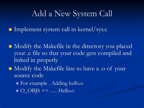 ppt add a new system call to linux powerpoint presentation free