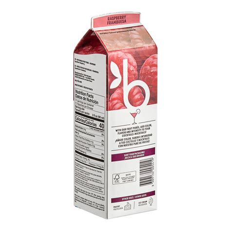 Les Vergers Boiron Raspberry Real Fruit Puree 1 Liter 6 Case