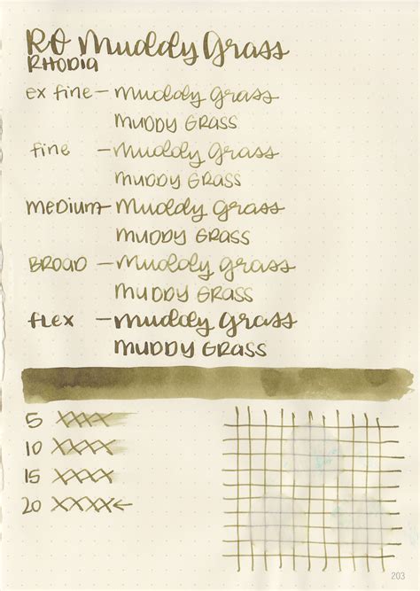 Ink Review 2045 Robert Oster Muddy Grass — Mountain Of Ink