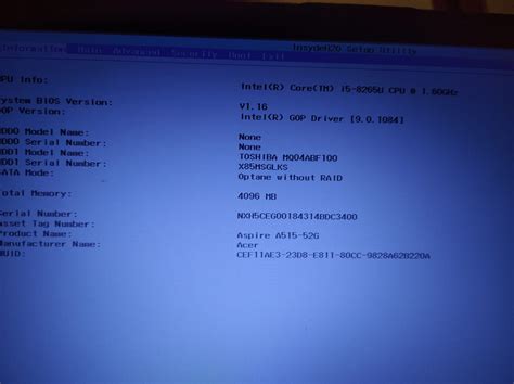 Enable Optane Memory Acer Community