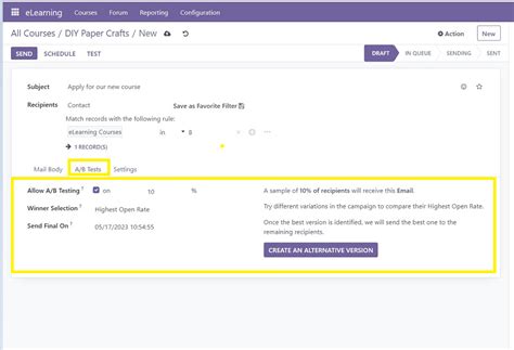 Mail Body Tab In Odoo E Learning App Odoo V Community Edition Book