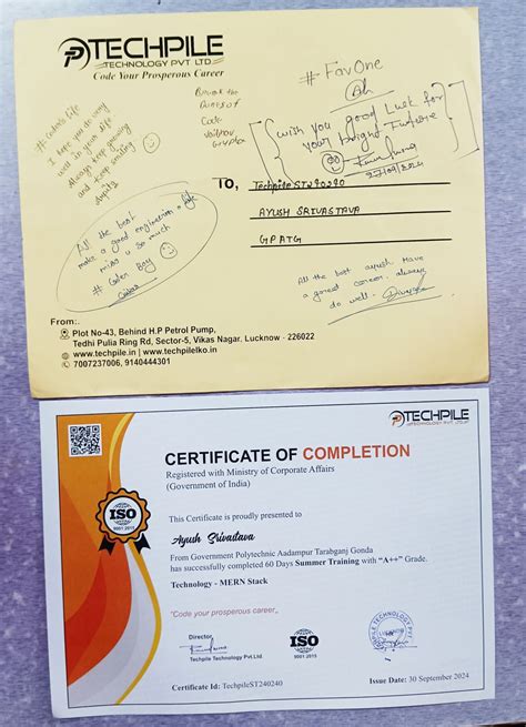 Ayush Srivastava On Linkedin Mern Webdevelopment Internship Techpile 12 Comments