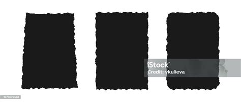 찢어진 종이 프레임 세트입니다 가장자리가 들쭉날쭉한 검은색 시트 벽지 모음입니다 찢어진 그런지 요소 번들 포스터 텍스트 상자 배너 벡터 빈 배경 팩 0명에 대한 스톡 벡터