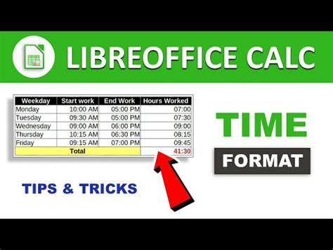 How To Insert And Format Time In LibreOffice Calc YouTube