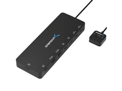 SABRENT KVM Switch USB C 1 PC To 2 Displays With 60 Watt Power Delivery USB CKDH Walmart Com