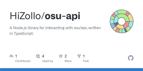 github hizollo osu api a node js library for interacting with osu