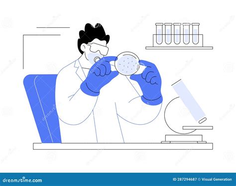 Microbiology Abstract Concept Digital Illustration