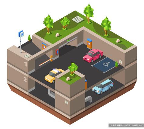 3d立体场景建筑空间切面插画设计ai下载编号631145592348875102 设图网