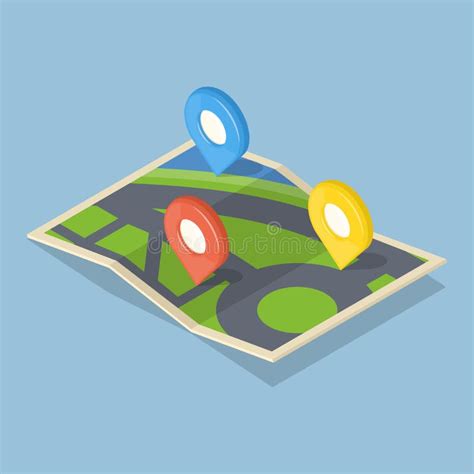 pointers on map gps navigation concept icon stock vector