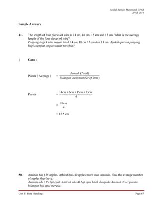Unit 11 Data Handling New PDF